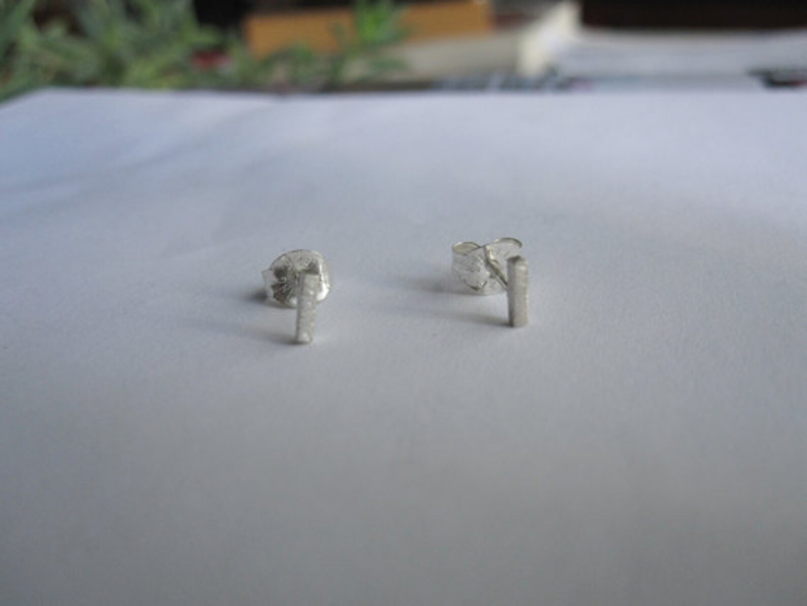 Tiny Silver Stud Earrings Teeny Tiny Skinny Sterling Silver - Etsy