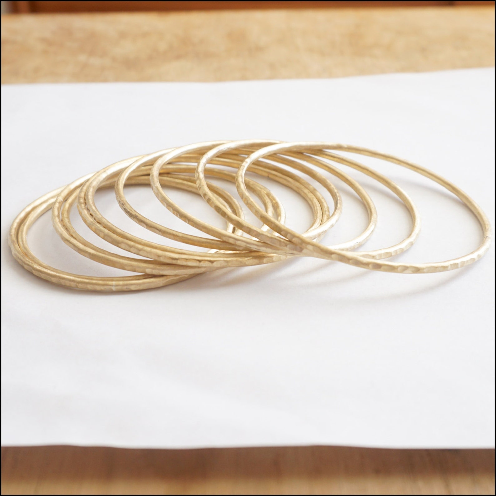 Texture Bangles Gold Colored Round Bangle Bracelet Sterling - Etsy