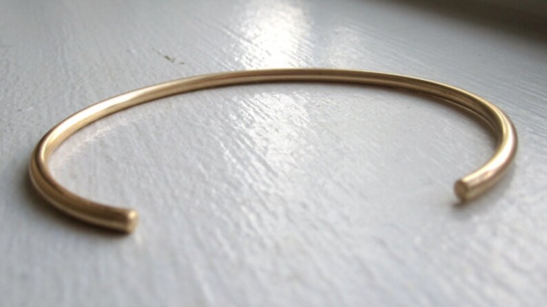 2mm Round Cuff Bracelet With Rounded Ends Line Brass - Etsy