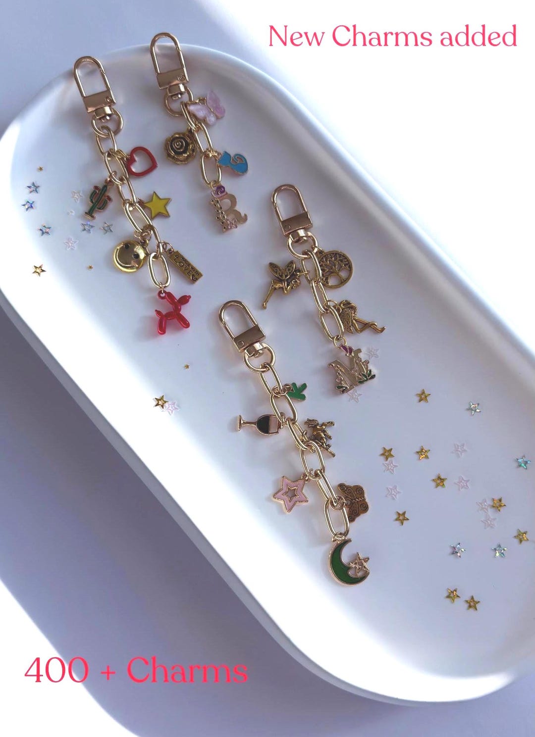 Custom Charm Keychain: Personalized Purse Accessory, Backpack Charm - Etsy