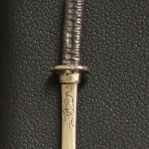 TIGER KATANA Sterling Silver Japanese Tiger Sword Pendant Made to Order ...