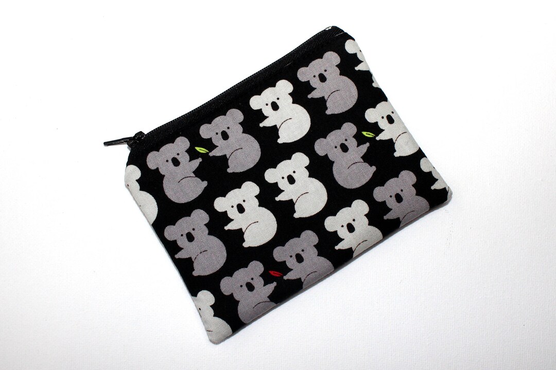 Small Coin Purse in Lovely Koala Fabric - Etsy
