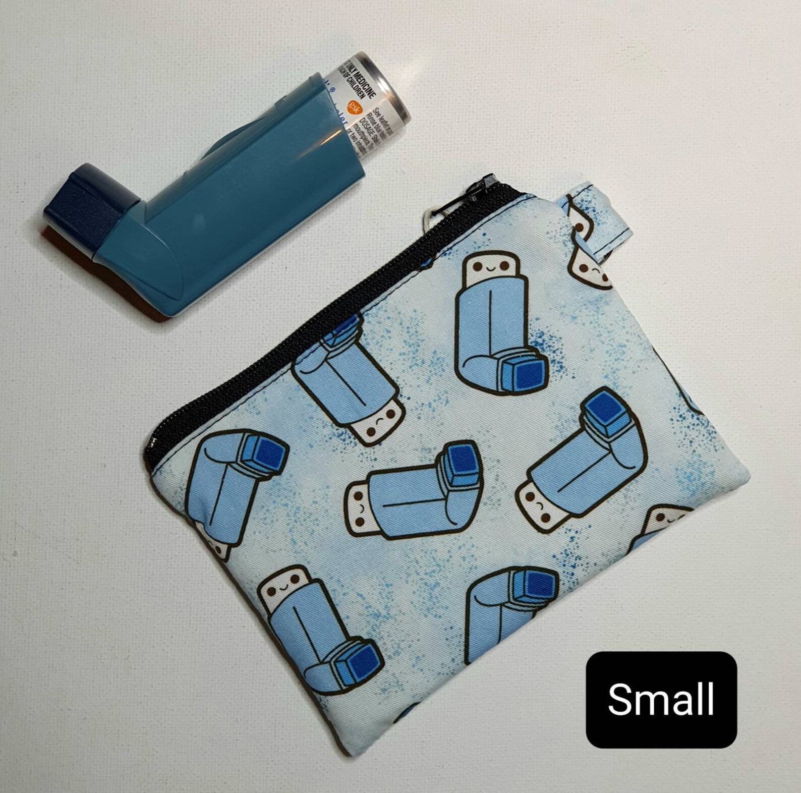 EXTRA LARGE Pouch in Pink Asthma Puffer Inhaler Fabric - Etsy