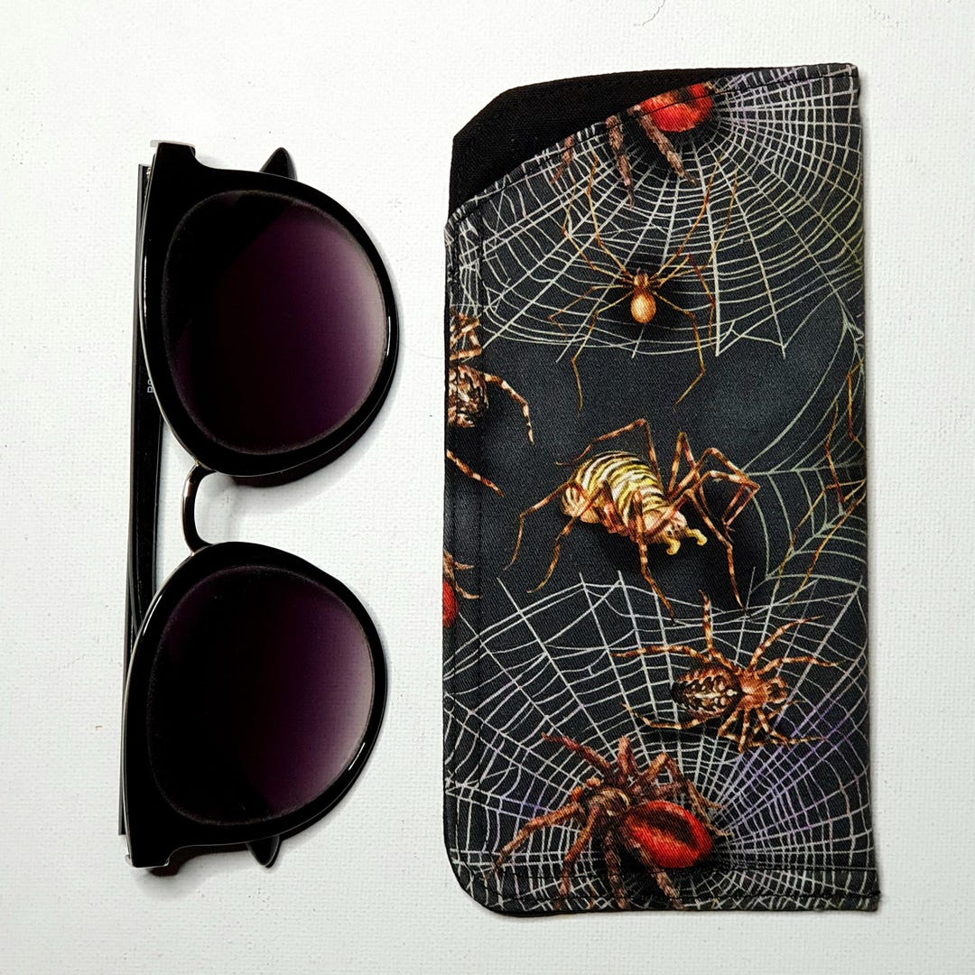 Open Ended Pouch/sleeve in Spider Fabric, Suits Small Sunglasses - Etsy