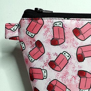 EXTRA LARGE Pouch in Pink Asthma Puffer Inhaler Fabric - TINY Scale ...