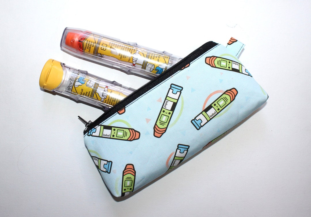 Compact Long First Aid Pouch in Epipen Fabric REGULAR SCALE PRINT - Etsy