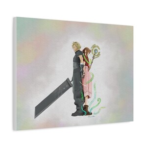 Clerith, Canvas Print, Final Fantasy 7 Wall Art, Cloud and Aerith ...