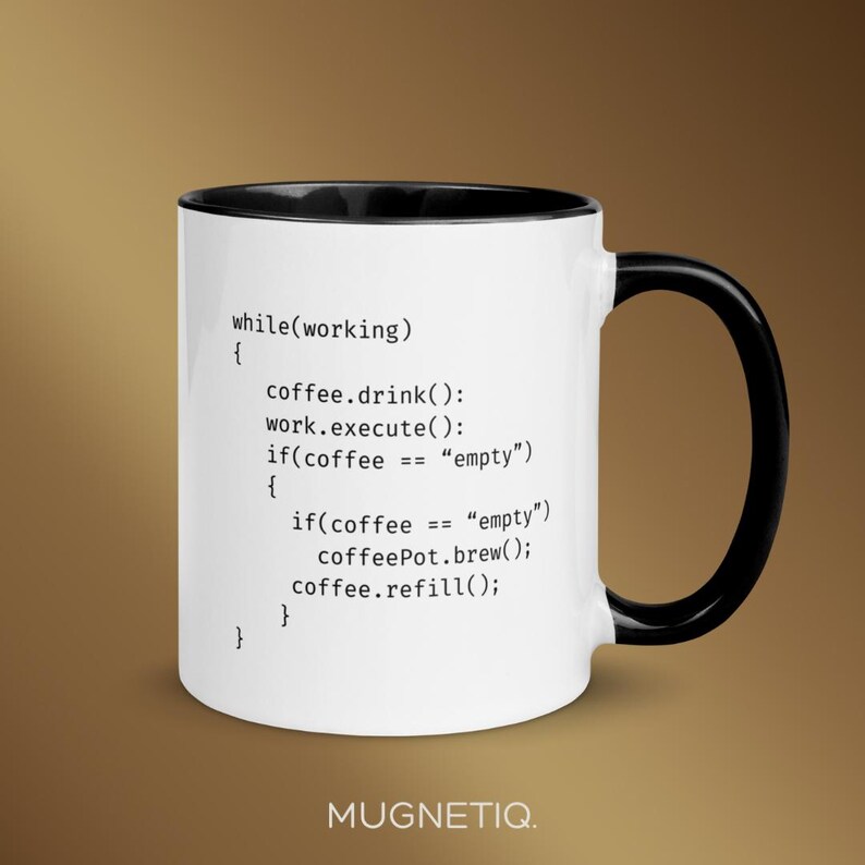 Funny Black and White Code Quote Python Mug, Coffee Lovers, Programmer Gift, Computer Science ...