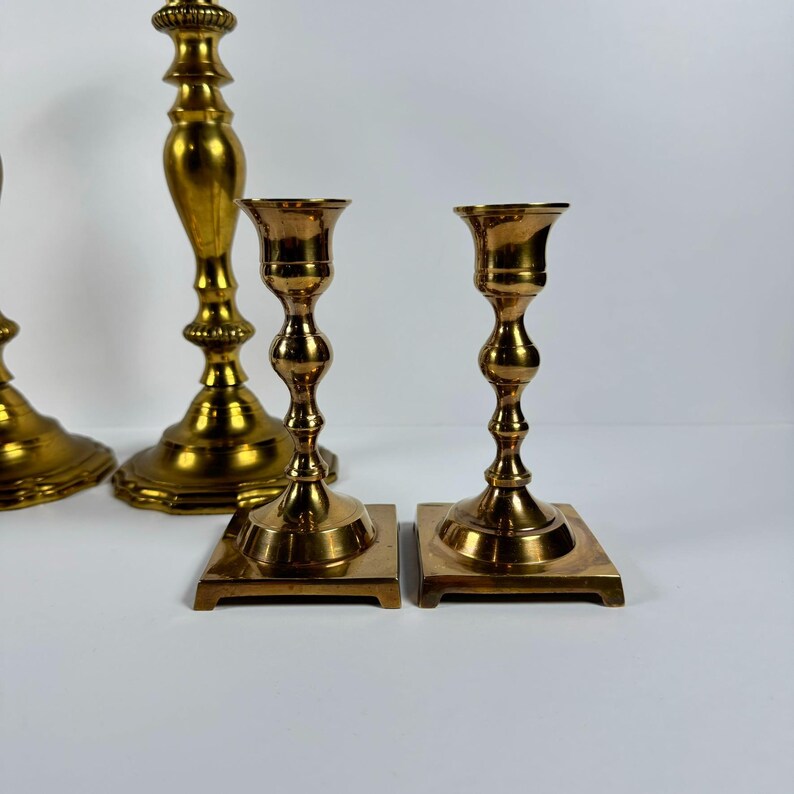 Vintage Brass Candlestick Holders 3 Pairs to Choose From Brass Taper Candle Holders Holiday ...