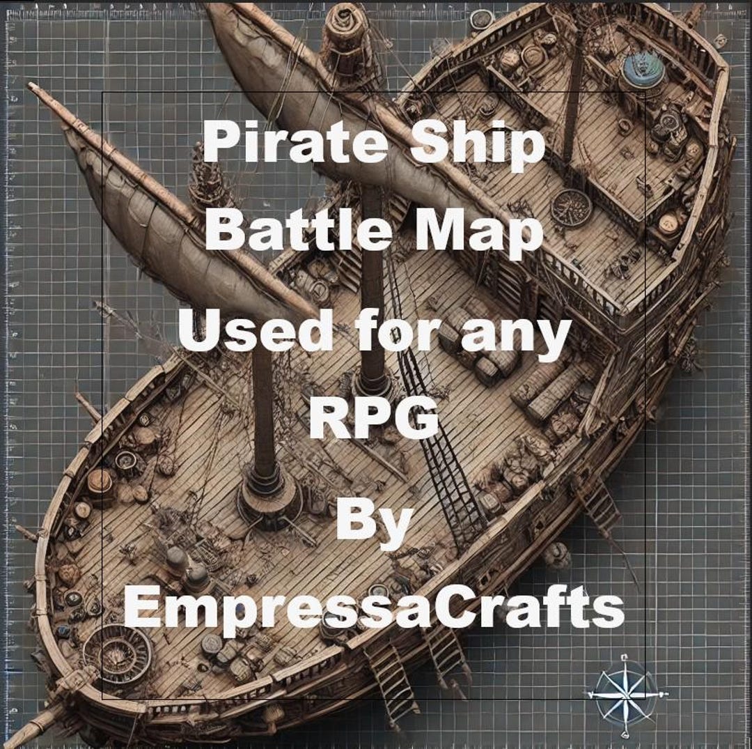 Pirate Ship Deck, Birds-eye View Map - Etsy