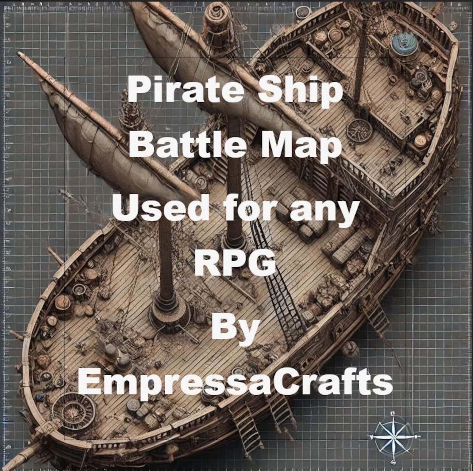 Pirate Ship Deck, Birds-eye View Map - Etsy