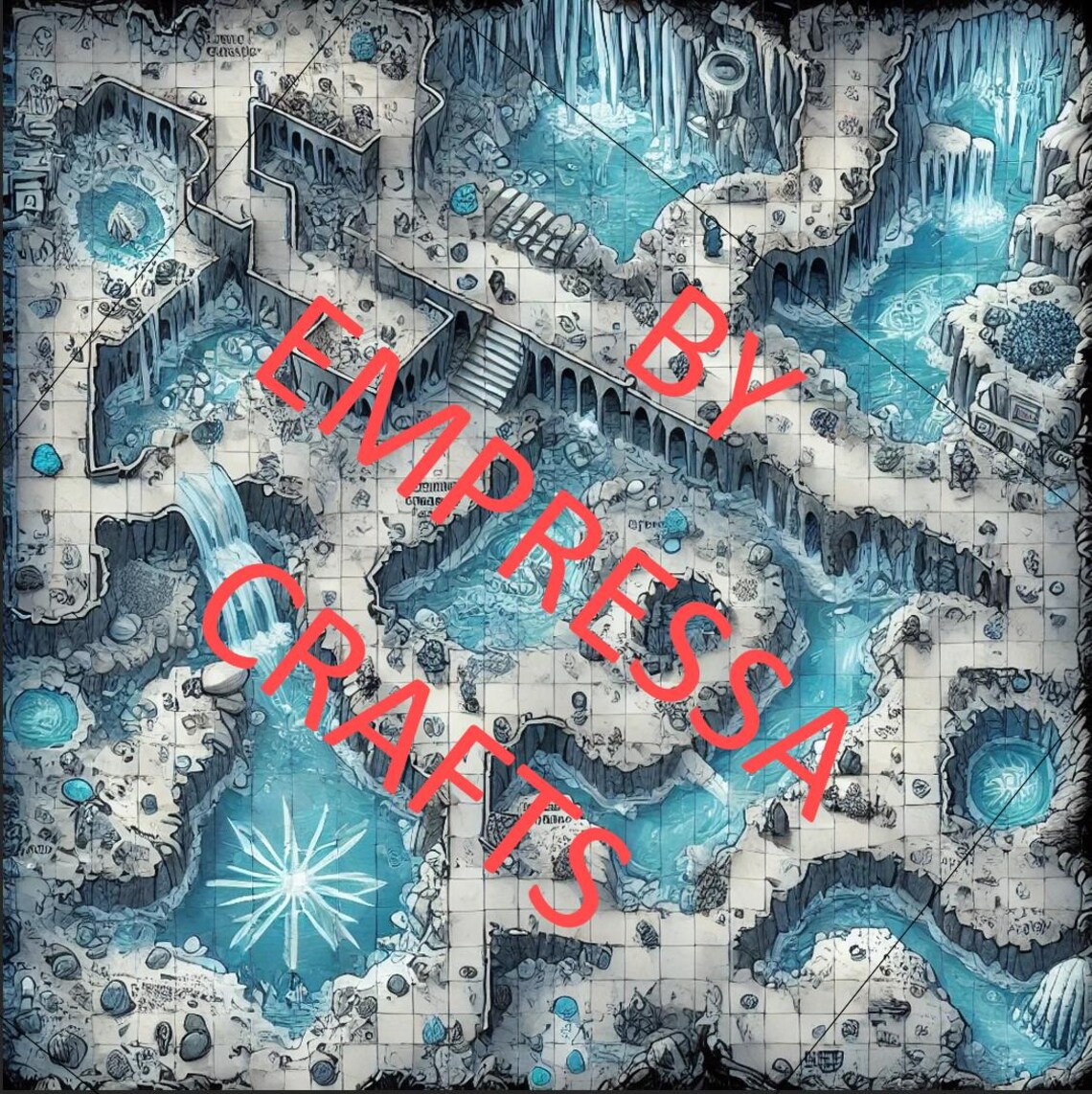Frozen Cliff's Battle Map Digital Download - Etsy