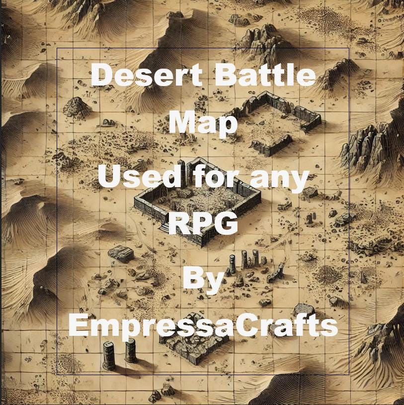 Desert Wasteland Battle Map - Top-down View - Etsy