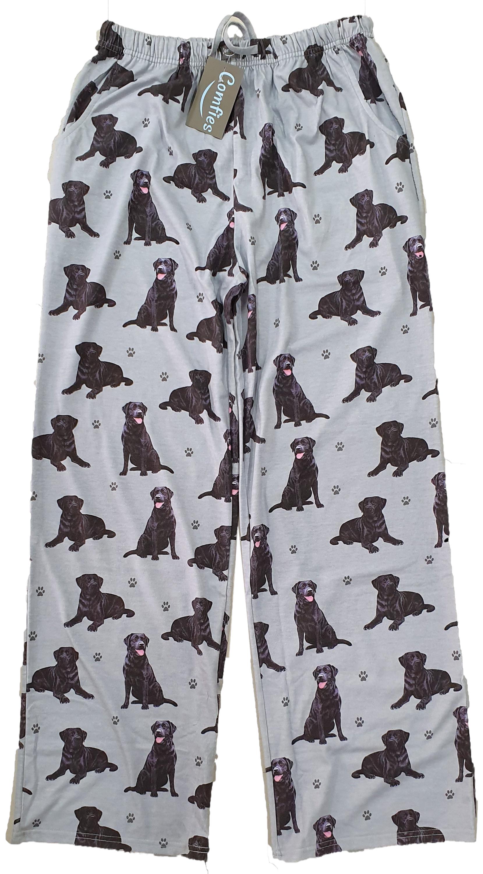 Black Lab Pajama Bottoms - Unisex Cotton Blend – Super Soft and ...