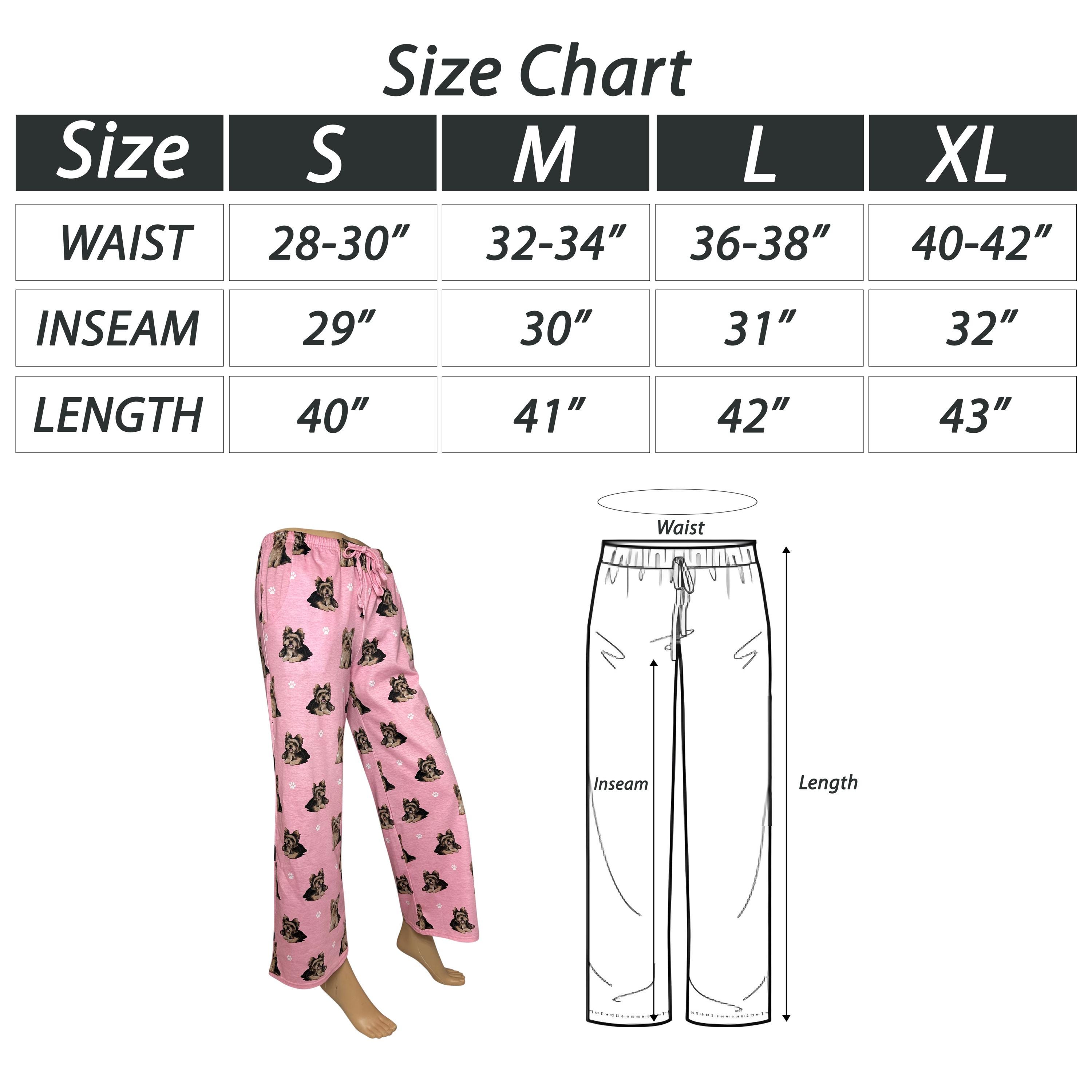 Yorkie Pajama Bottoms - Unisex Cotton Blend – Super Soft and ...