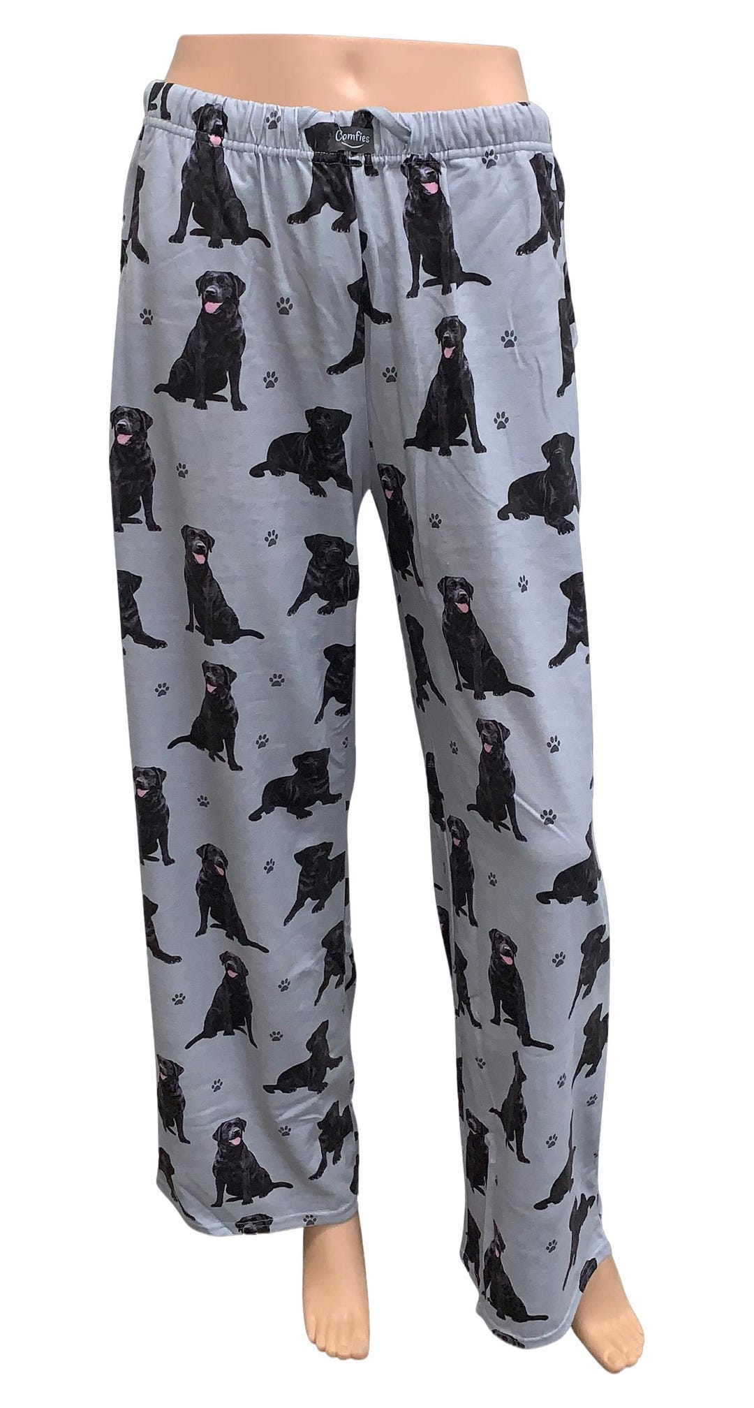 Black Lab Pajama Bottoms - Unisex Cotton Blend – Super Soft and ...