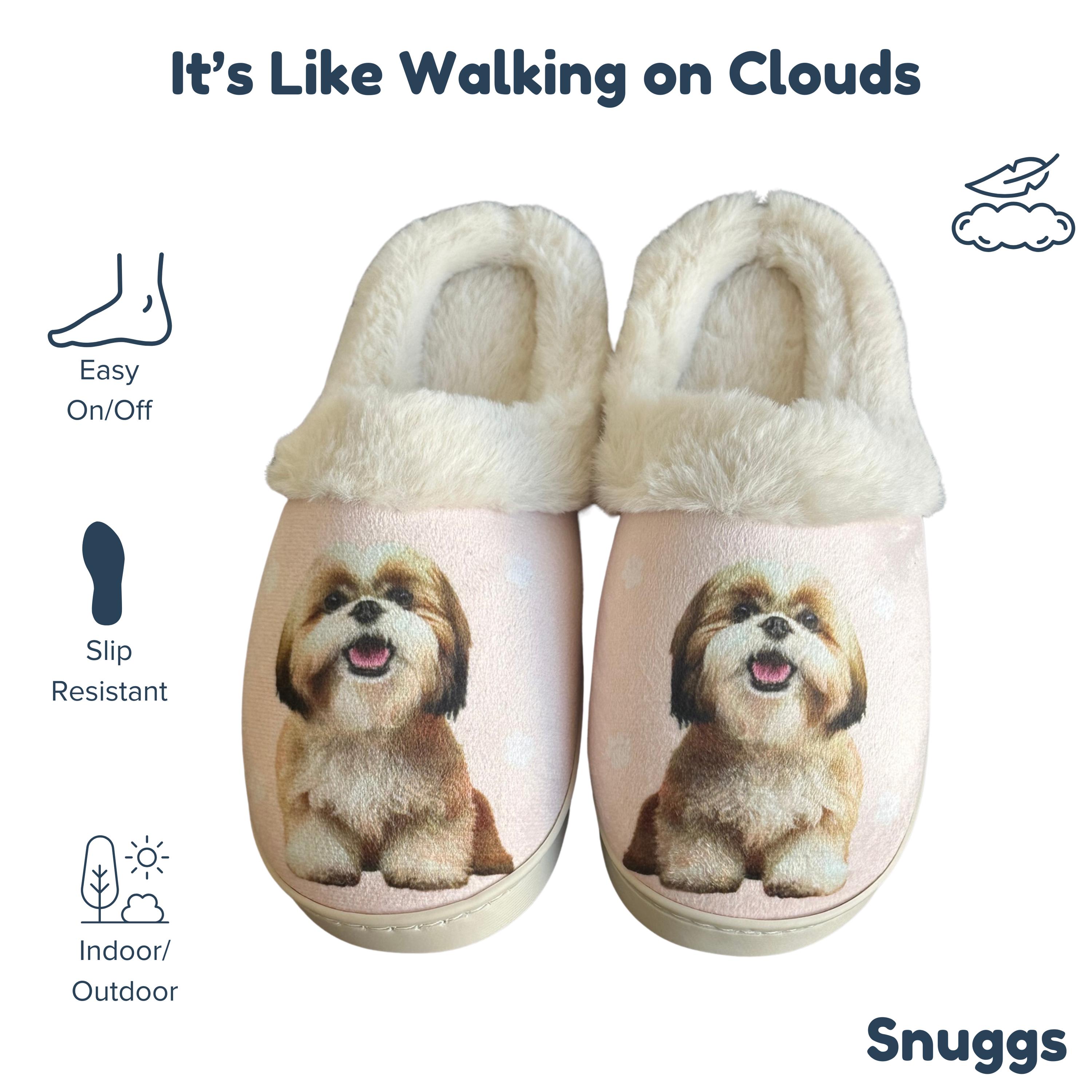Shih Tzu, Tan Snuggs Slippers - Cozy and Comfy for Pet Lovers - Gift ...