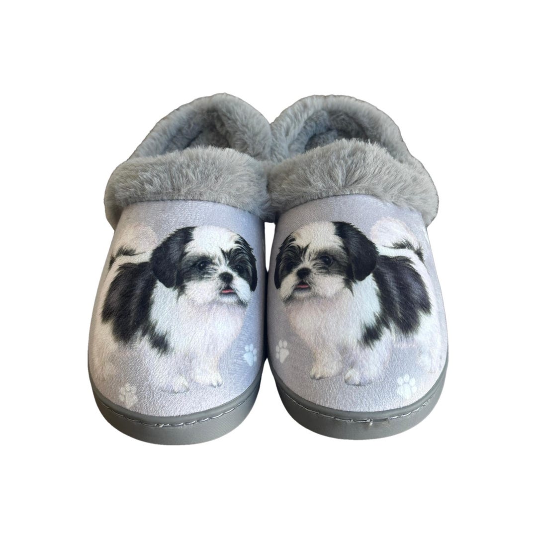 Shih Tzu, Black Snuggs Slippers - Cozy and Comfy for Pet Lovers - Gift ...