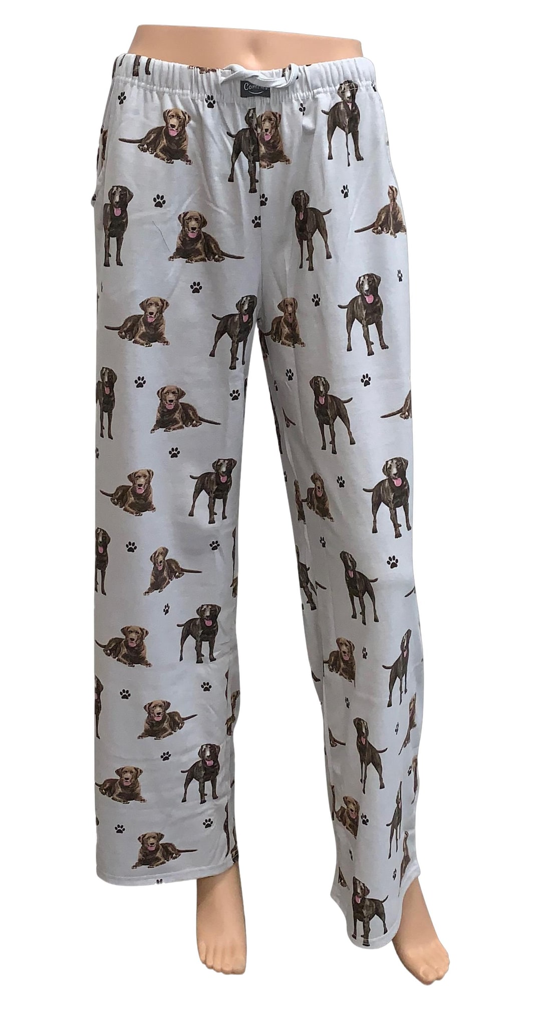 Chocolate Lab Pajama Bottoms - Unisex Cotton Blend – Super Soft and ...