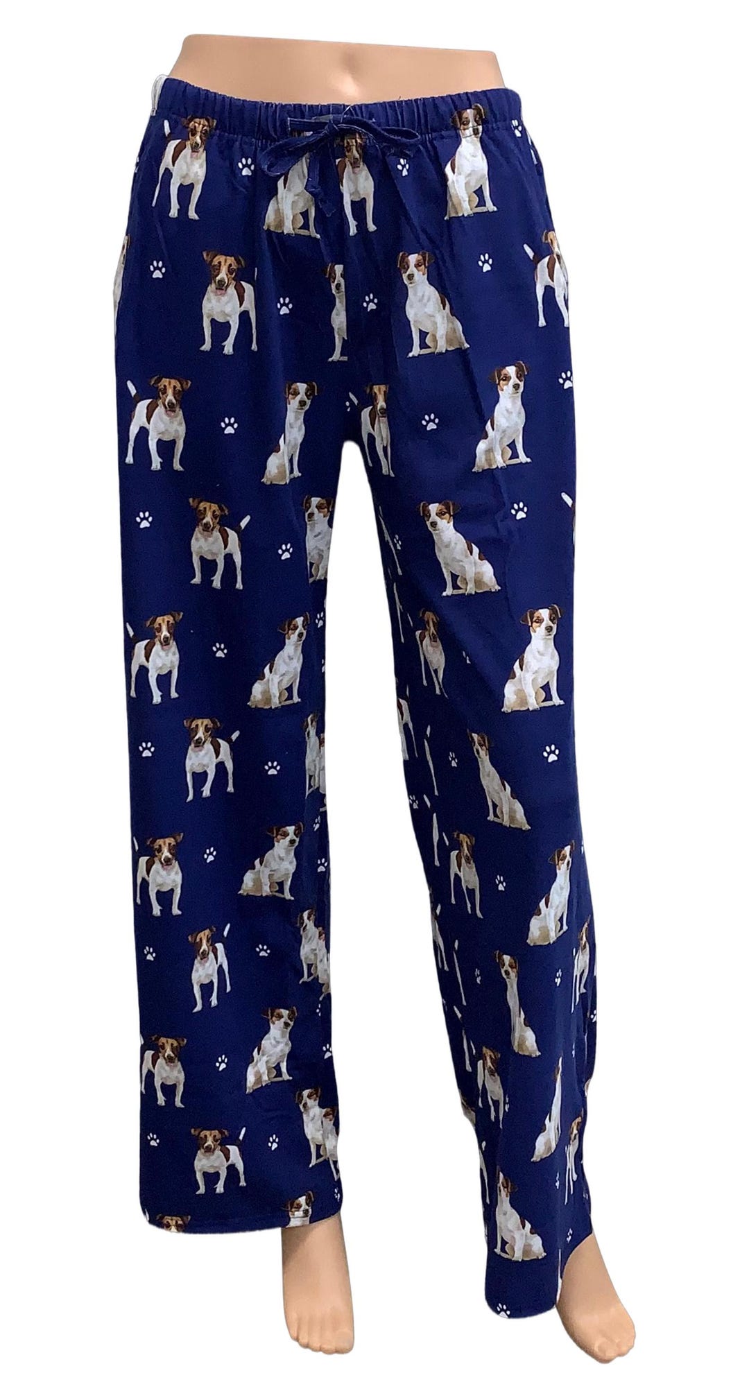 Jack Russell Terrier Pajama Bottoms - Unisex Cotton Blend – Super Soft ...