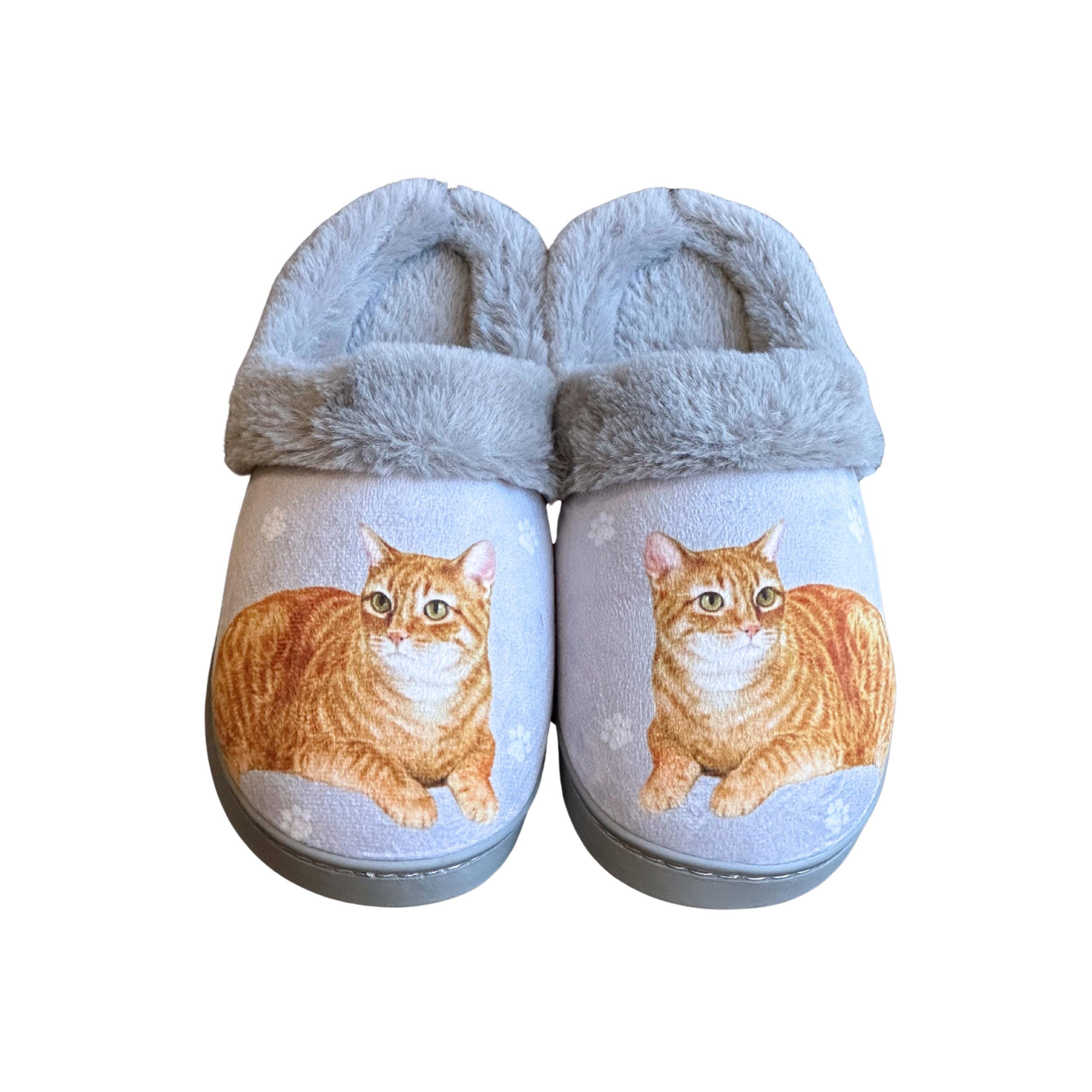 Orange Tabby Cat Snuggs Slippers - Cozy and Comfy for Pet Lovers - Gift ...