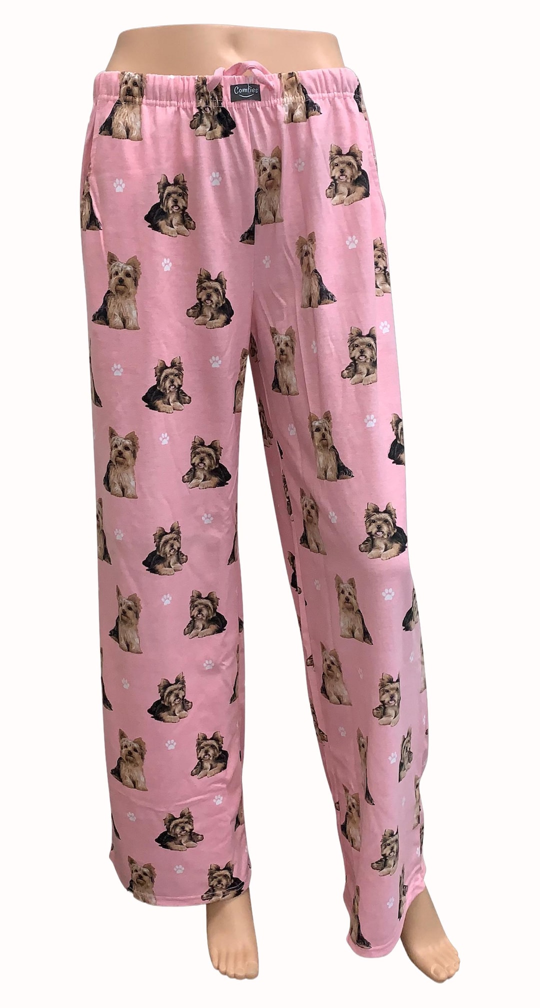 Yorkie Pajama Bottoms - Unisex Cotton Blend – Super Soft and ...