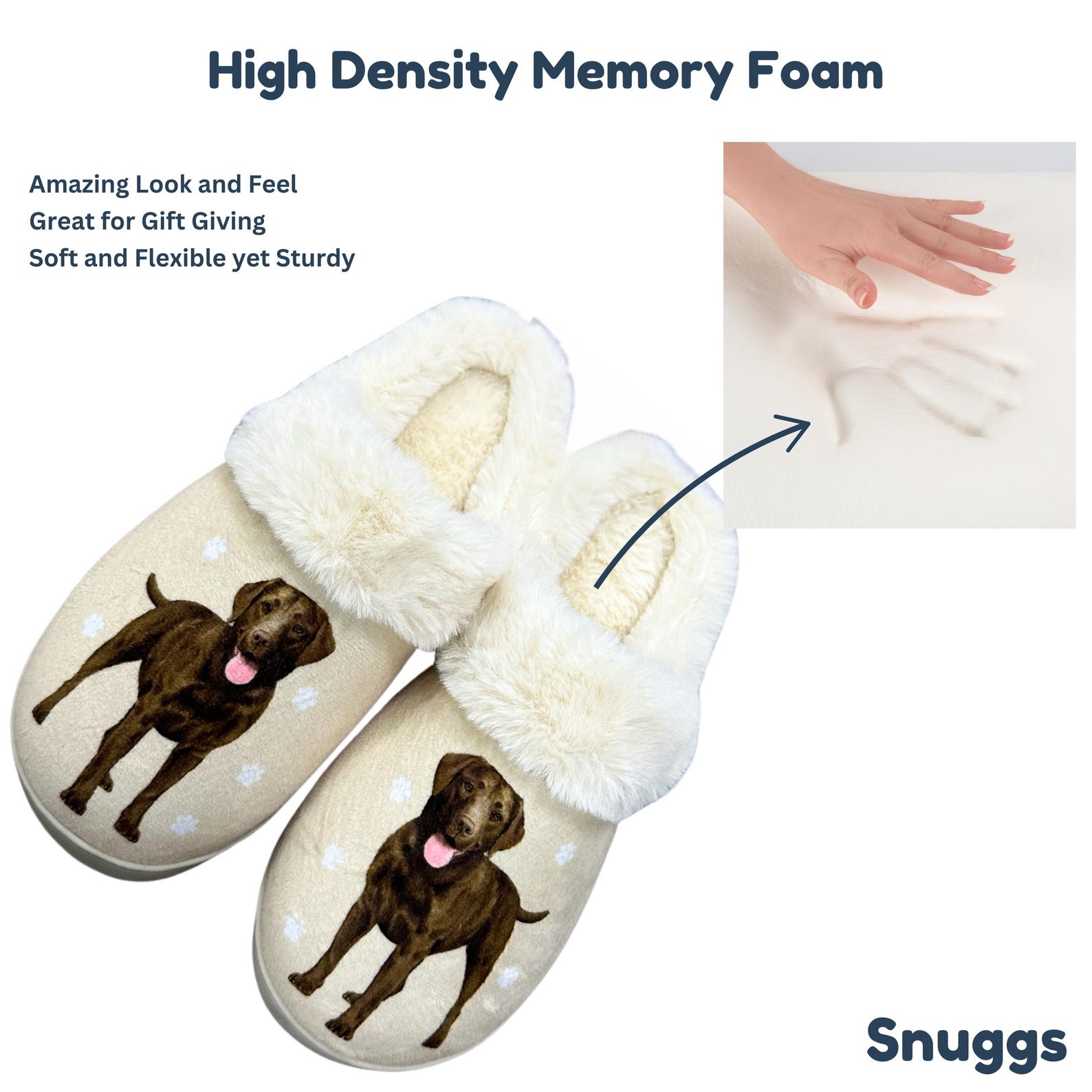 Labrador, Chocolate Snuggs Slippers - Cozy and Comfy for Pet Lovers ...
