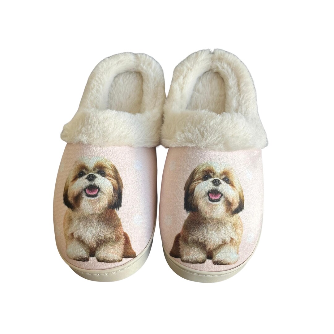 Shih Tzu, Tan Snuggs Slippers - Cozy and Comfy for Pet Lovers - Gift ...
