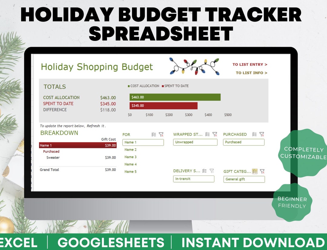 Christmas Budget 2025 Christmas Budget Template Christmas Budget ...
