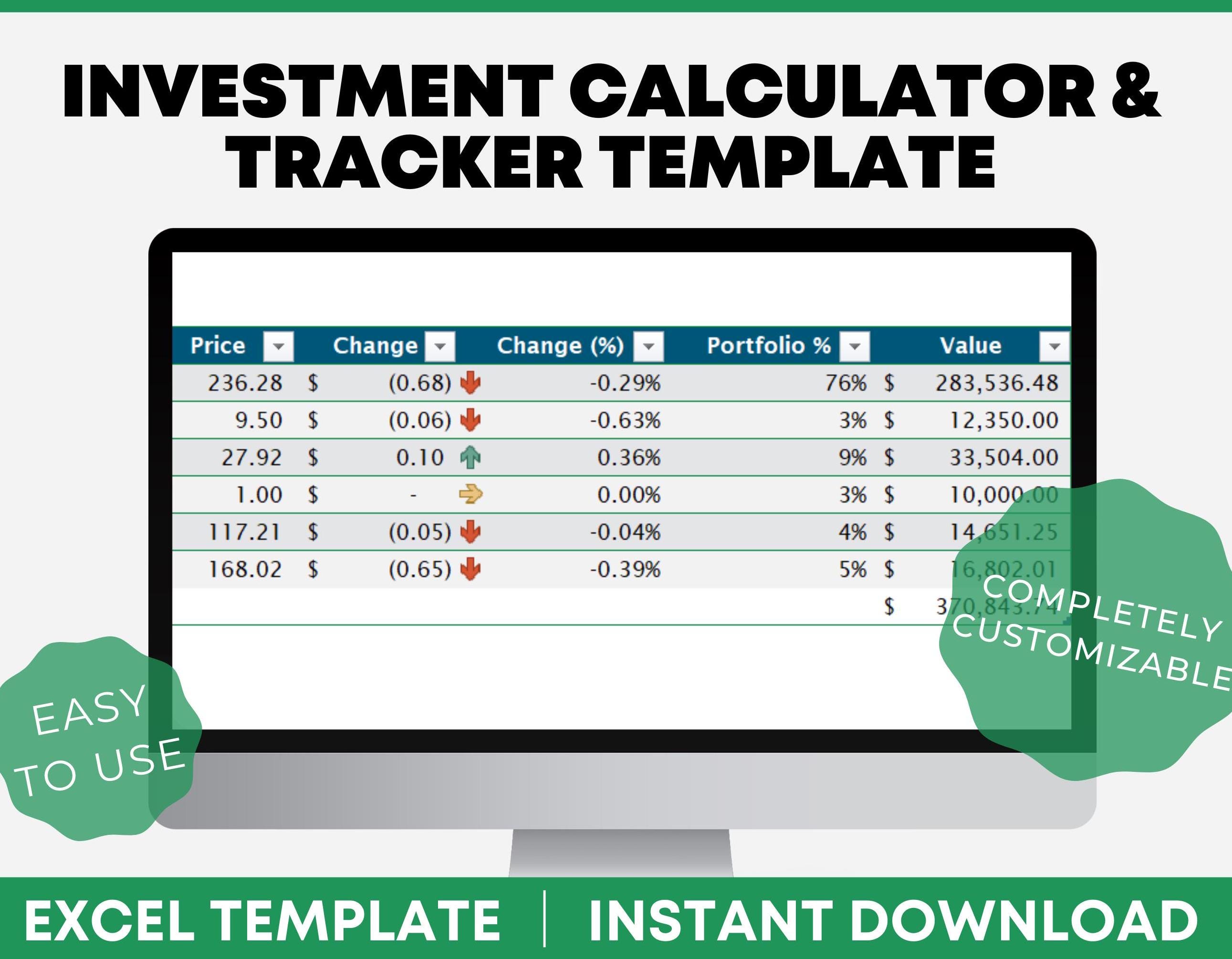 Investment Calculator Retirement Investment Calculator Excel Investment ...