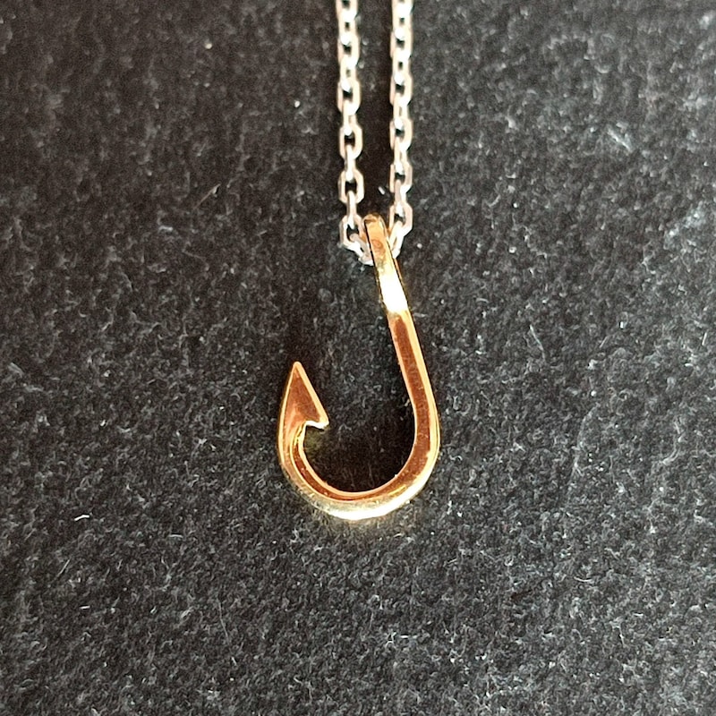 Fish Hook Pendant - Etsy