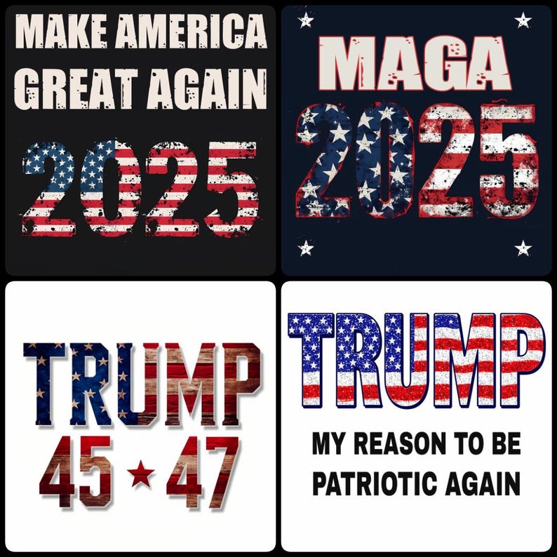 70 USA Patriotic Designs MAGA President Trump Graphics 47th President ...