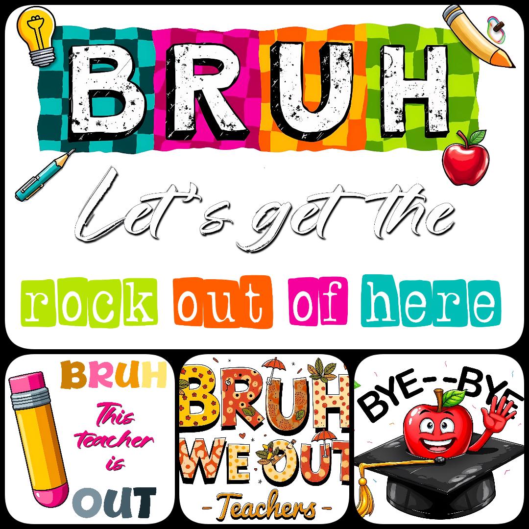 40 Digital Teacher Designs for Summer Break | High-res PNG JPG SVG ...