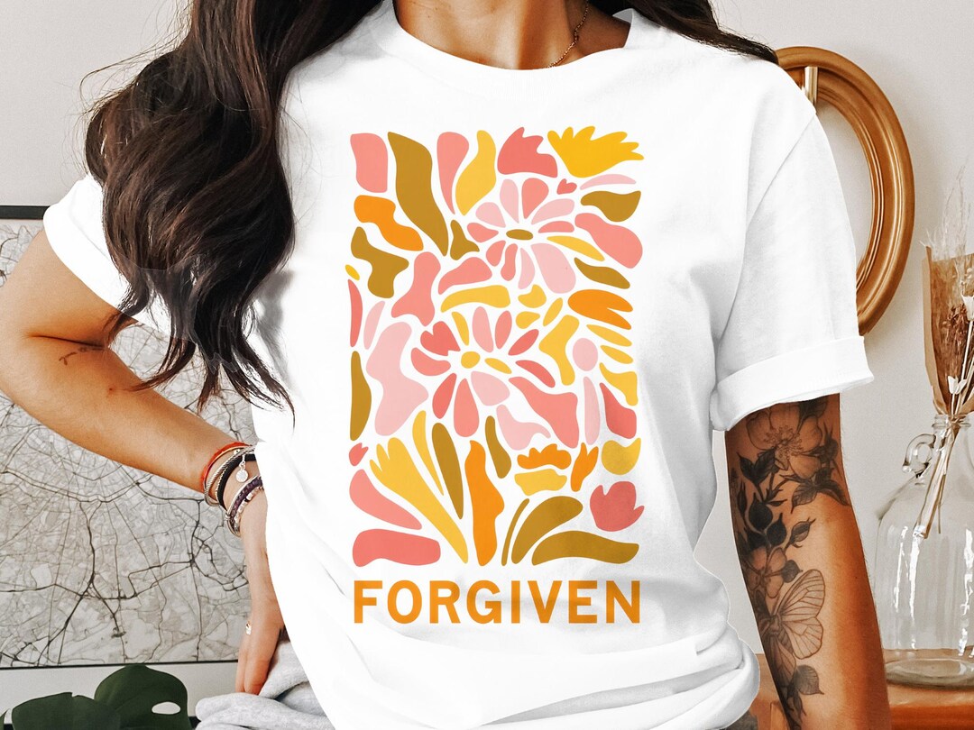 Forgiven Floral Digital Art Print, Inspirational Flower PNG, High ...