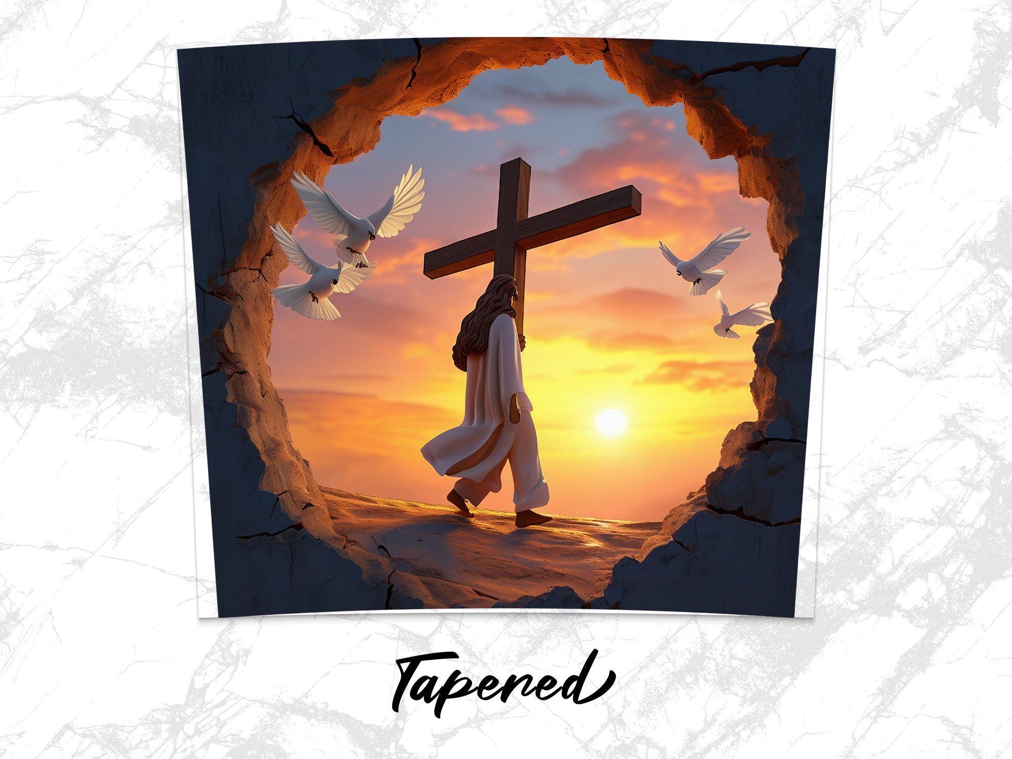 Christian Sublimation Tumbler Wrap PNG, Jesus and Cross Digital ...