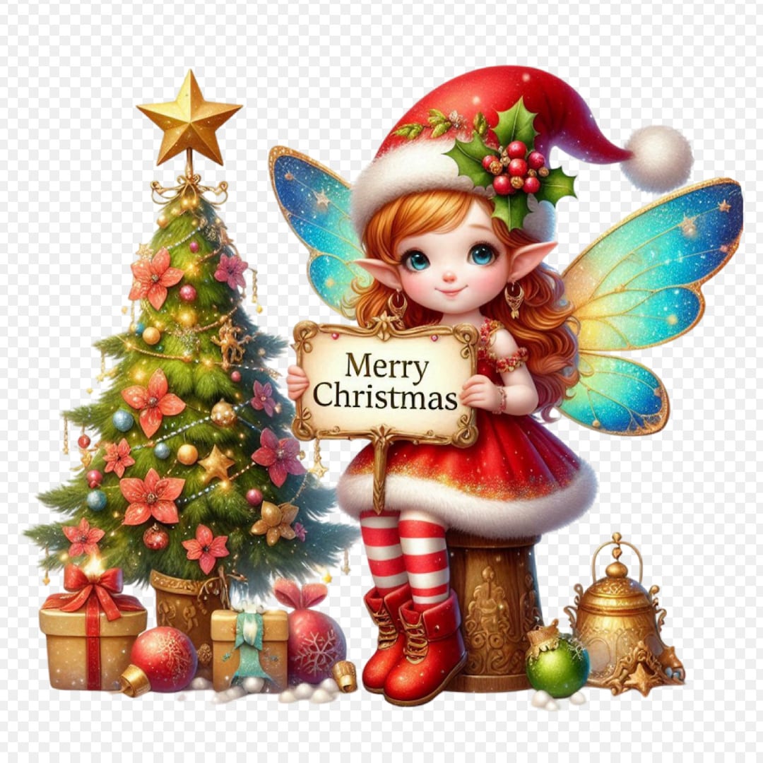 Christmas Clipart Enchanting Christmas Fairy Clipart Bundle Cute ...