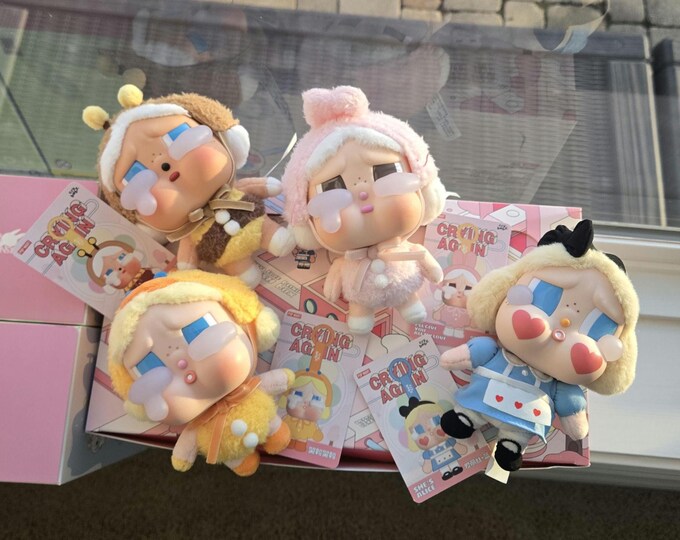 USA 100% Authentic Popmart Crybaby Crying Again Plush Pendant Series ...