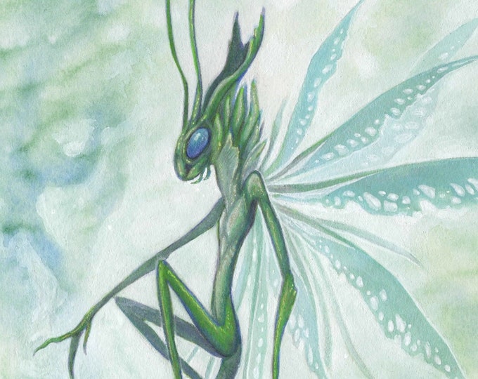 5"x7" Limited Edition Archival Art Print "mantis Spell" / Fantasy ...