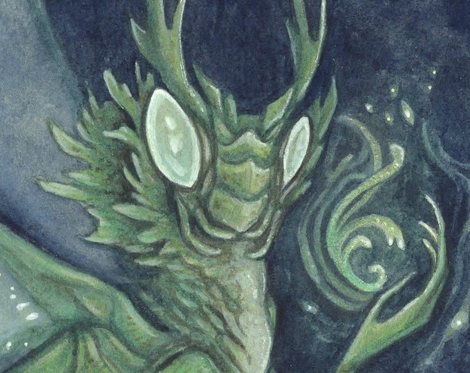 5x7 Limited Edition Archival Art Print green Mantis / Fantasy, Fairy ...