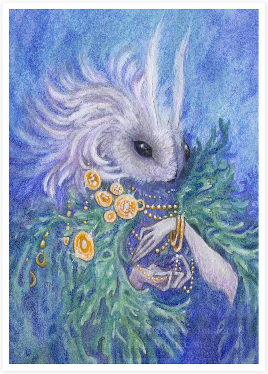 5"x7" Limited Edition Archival Metallic Art Print "moth Fae" / Faerie ...