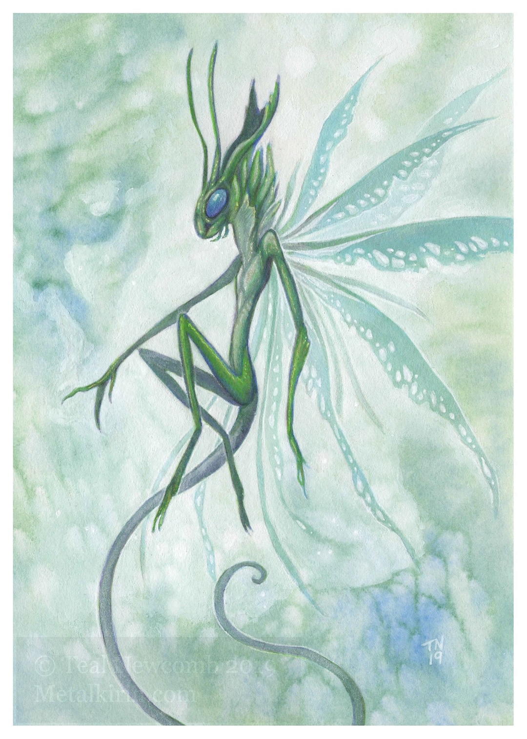 5x7 Limited Edition Archival Art Print mantis Spell / Fantasy, Fairy ...