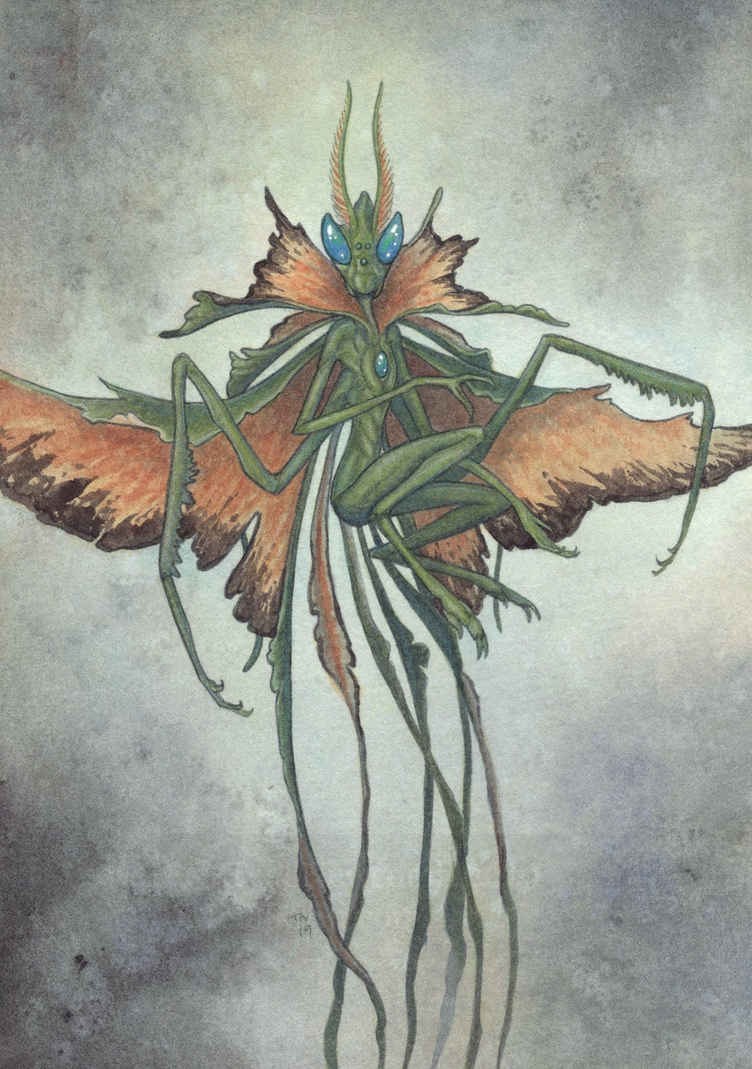 5x7 Limited Edition Archival Art Print autumn Leaf Faerie / Fantasy ...