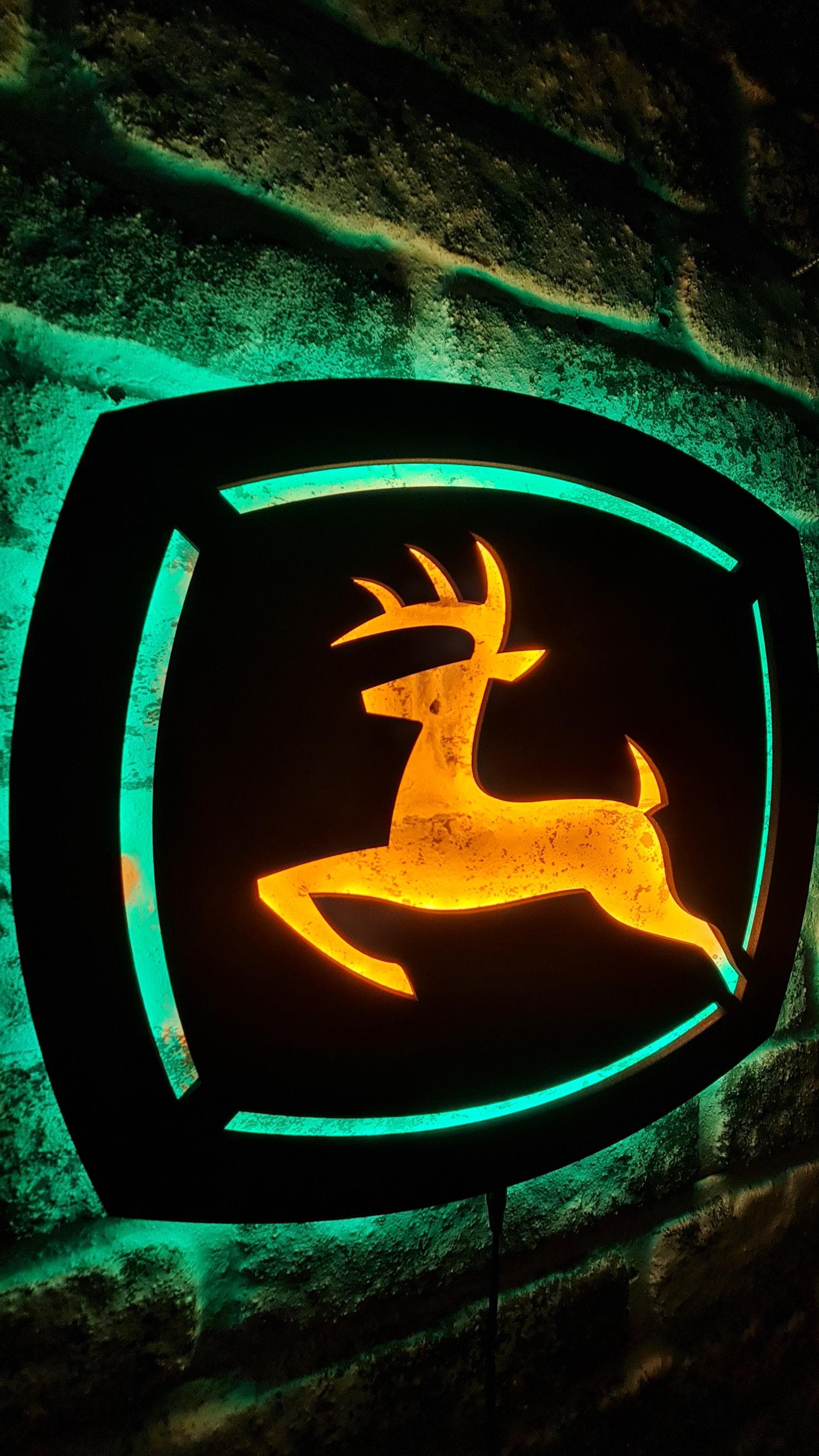 John Deere Led Lighted Sign, Deer Wall Decor, Home Decor Lightning ...