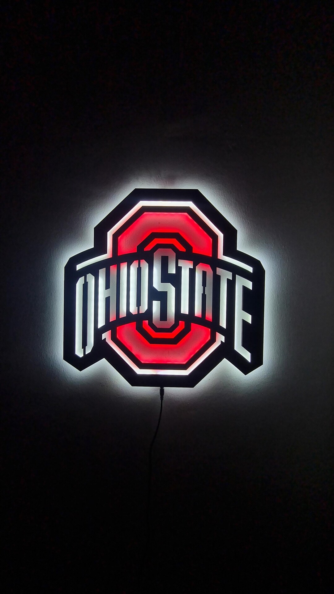 LED Lighted Ohio State Buckeyes Sign, Football Fans Perfect Gift, Ohio ...