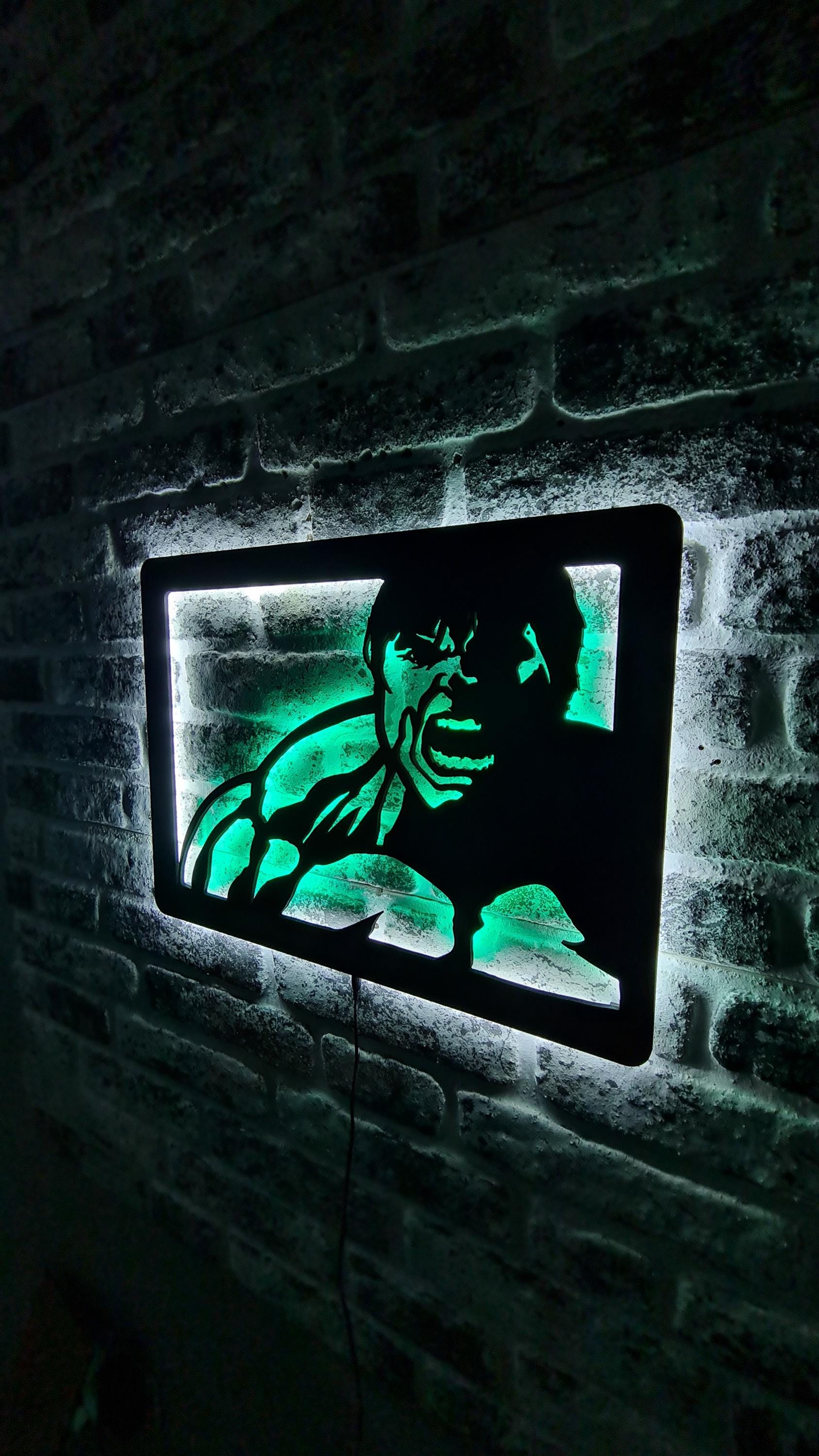 Hulk Hero Led Lighted Sign, Avengers Superhero Wall Decor, Home Decor ...