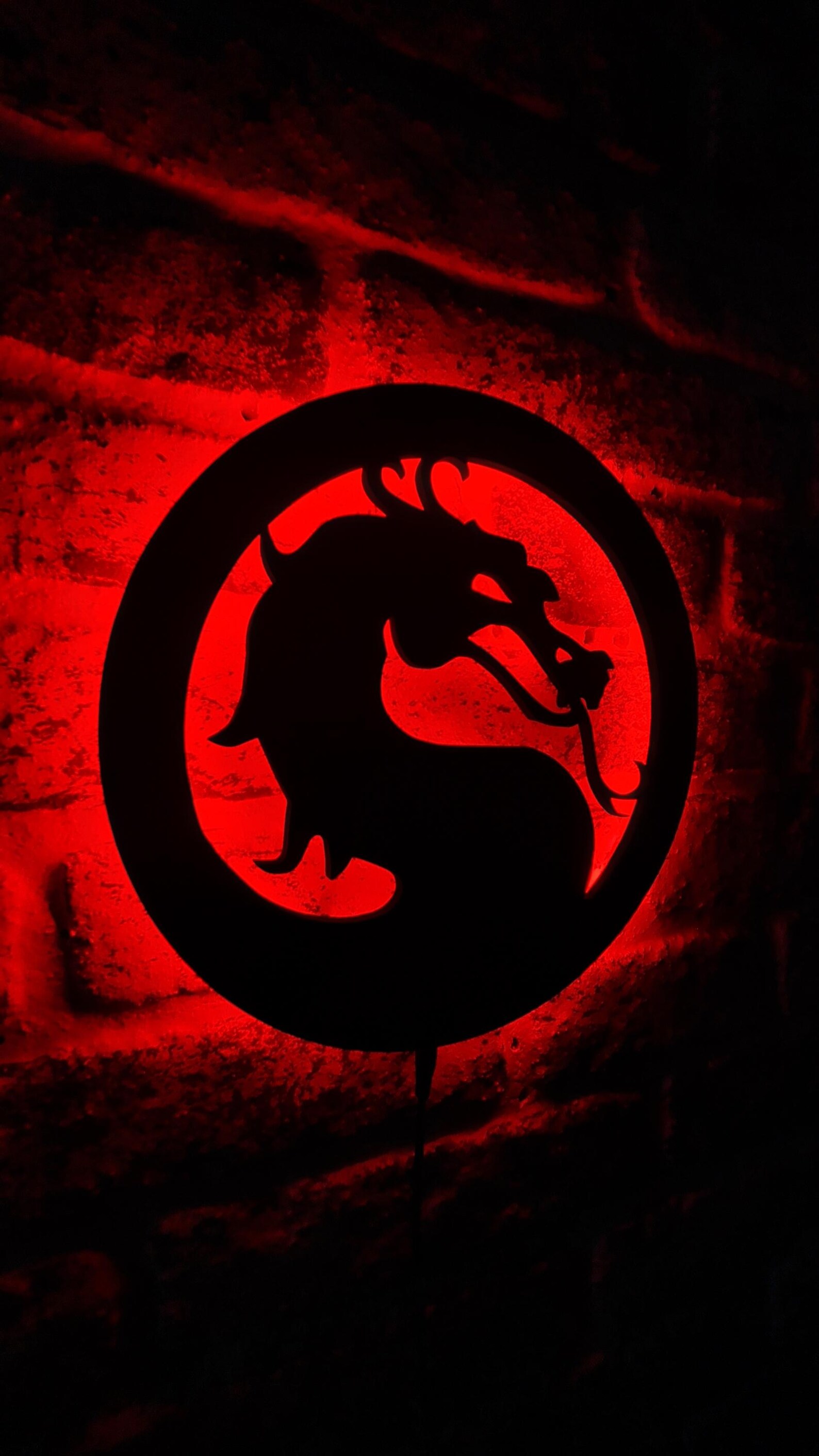 Mortal Kombat Dragon Led Sign - Dragon Illuminated Wall Sign - Mortal ...