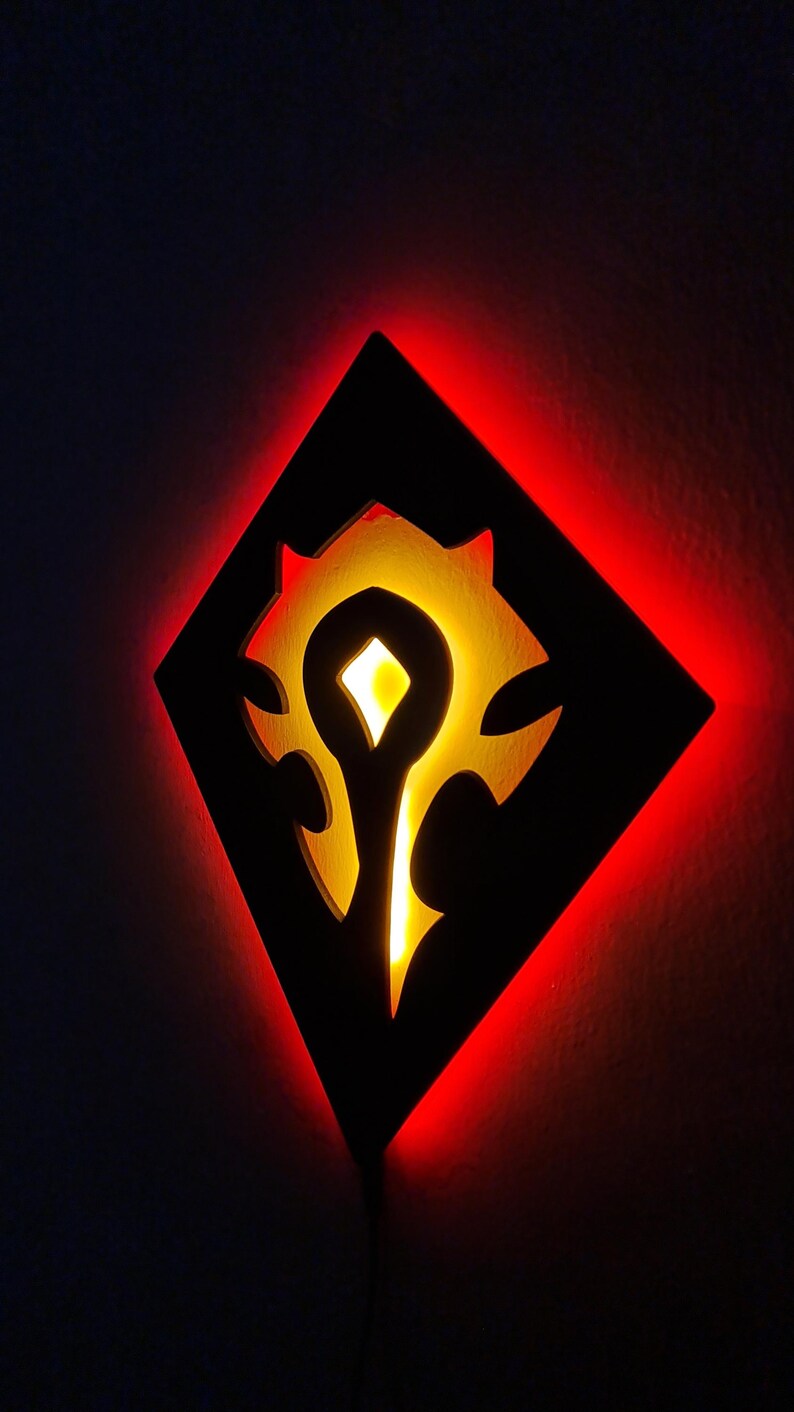 World of Warcraft Led Sign - Wow Illuminated Wall Sign - Wow Fans ...