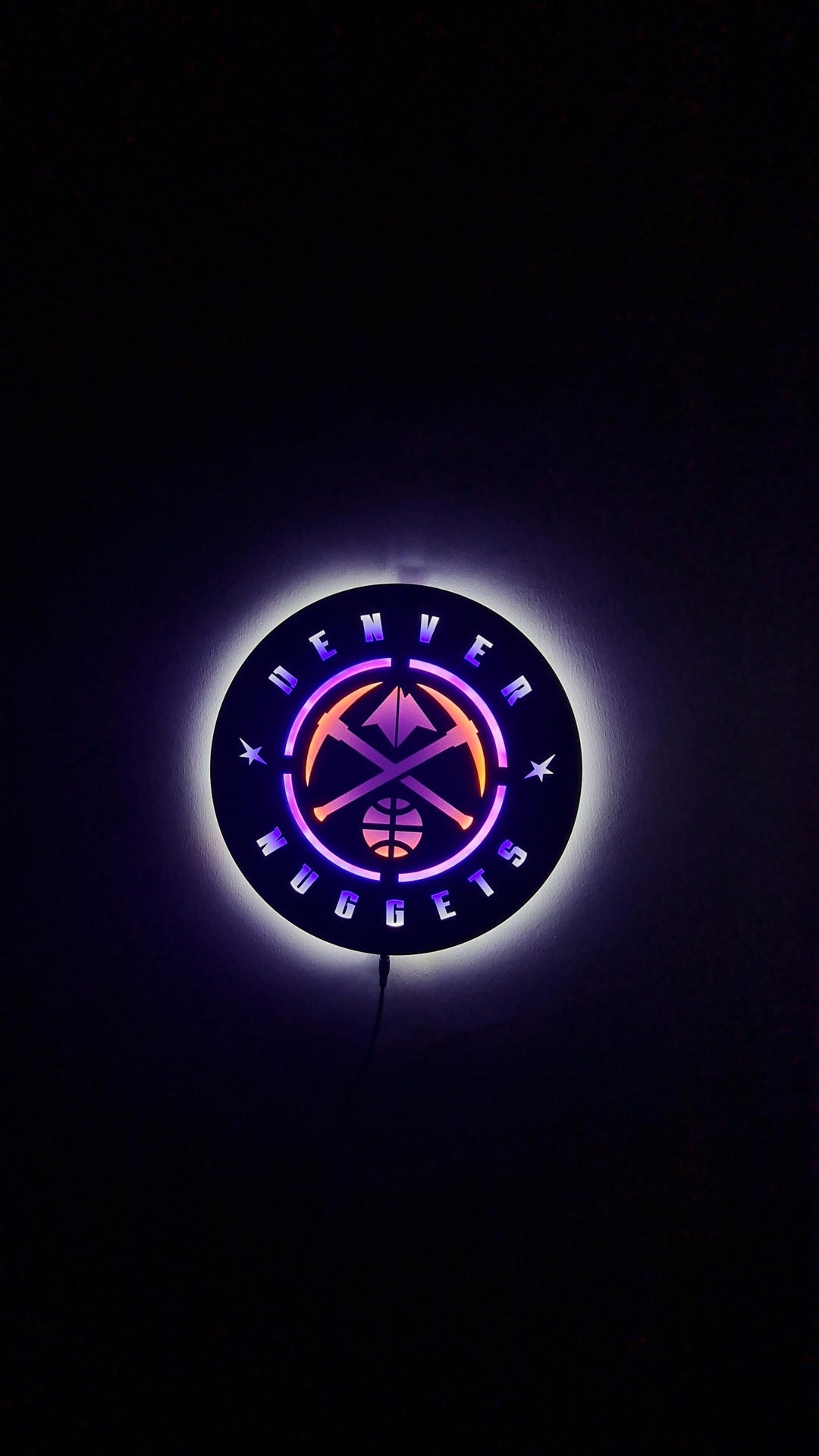 Denver Nuggets LED Lighted Sign, Denver Nuggets Illuminated Wall Sign ...
