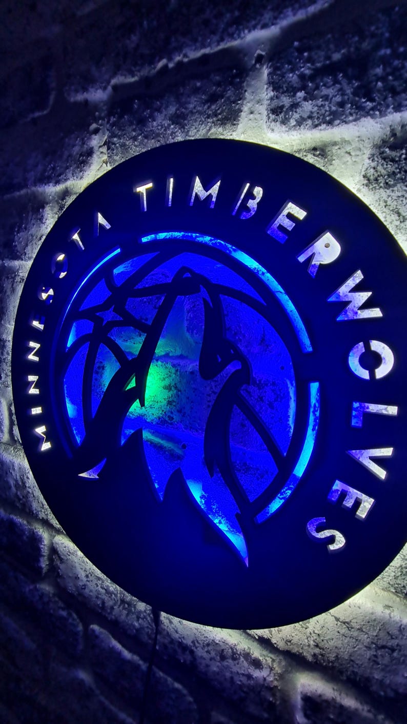 Minnesota Timberwolves Led Neon Sign, Timberwolves Illuminated Wall ...