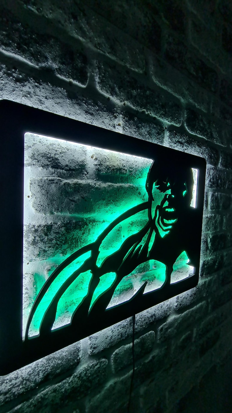 Hulk Hero Led Lighted Sign, Avengers Superhero Wall Decor, Home Decor ...